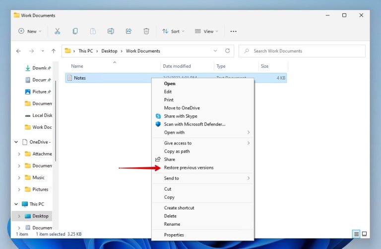 How to Restore a File to a Previous Version on Windows (Guide)