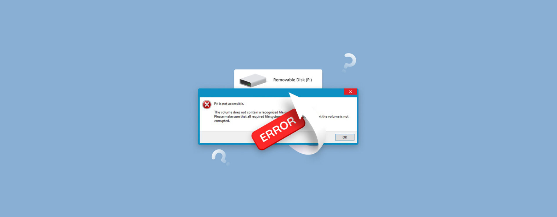 Comment réparer l'erreur "Volume ne contient pas un système de fichiers reconnu"