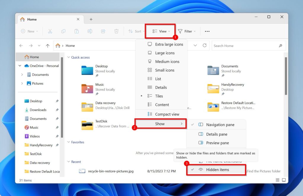 How to Restore Disappeared My Pictures Folder on Windows