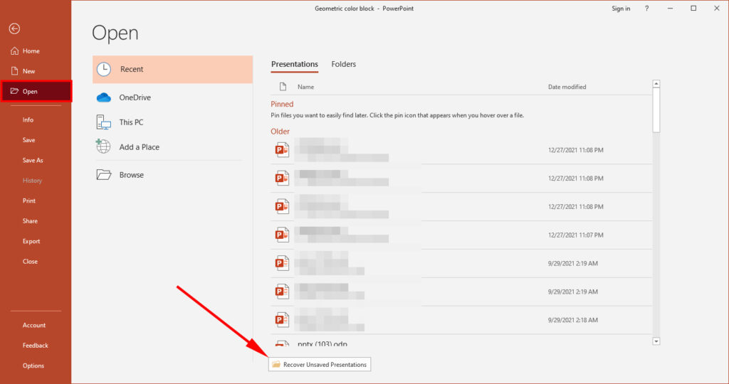How to Recover a Deleted PowerPoint Presentation on Windows