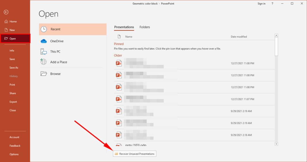 How to Recover a Deleted PowerPoint Presentation on Windows