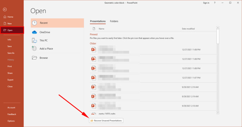 How to Recover a Deleted PowerPoint Presentation on Windows