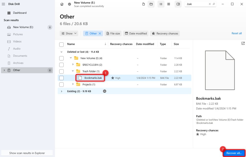 How to Recover Deleted Google Chrome Bookmarks on Windows